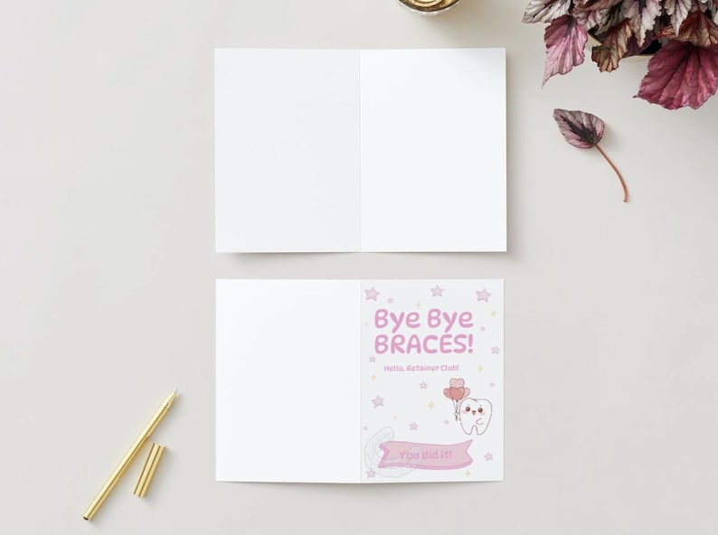 Printable Braces off Card | Bye Bye Braces | Retainer Life | Kids ...