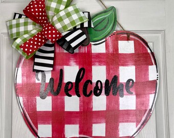 Apple Door Hanger | Etsy