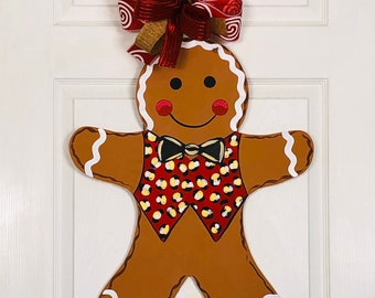 Gingerbread Man Door Hanger - Etsy