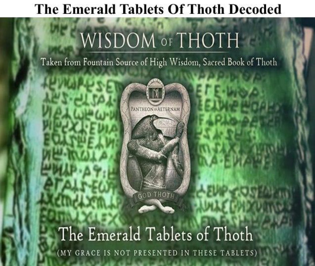 The Emerald Tablets of Thoth Decoded by Maurice Doreal - Ancient Wisdom ...