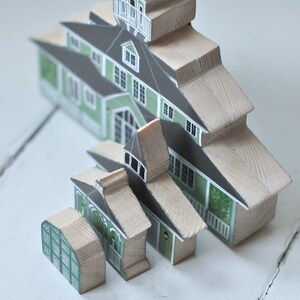 House Model - PORTRAIT of YOUR HOUSE Wooden Block - Personalised - Hand ...