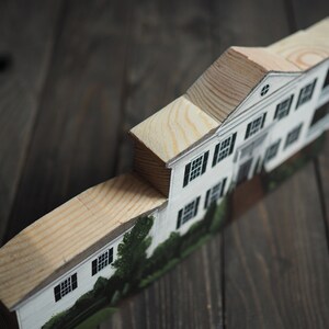 HOUSE PORTRAIT -personalised Gift - Hand Painted Wooden House ...