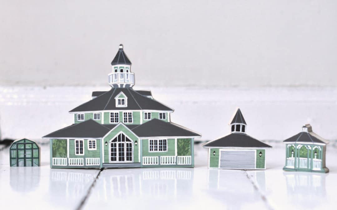 House Model - PORTRAIT of YOUR HOUSE Wooden Block - Personalised - Hand ...