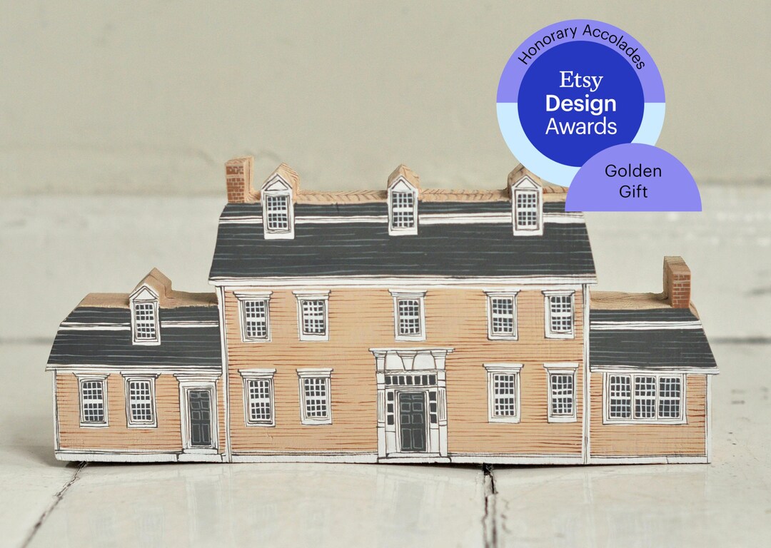 Custom House Portrait: Hand-painted Wooden Miniature Replica ...