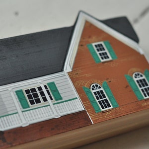 HOUSE MODEL - Wooden Block - Personalised - House Portrait - Hand ...