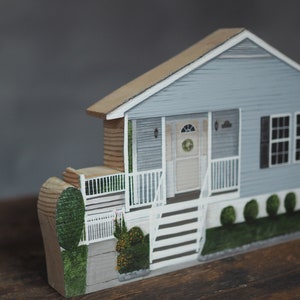 House Portrait - Hand Painted Wooden House, Miniature Houses, Houses ...