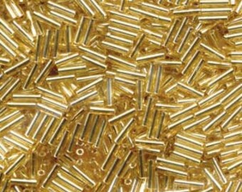 Gold Bugle Beads | Etsy