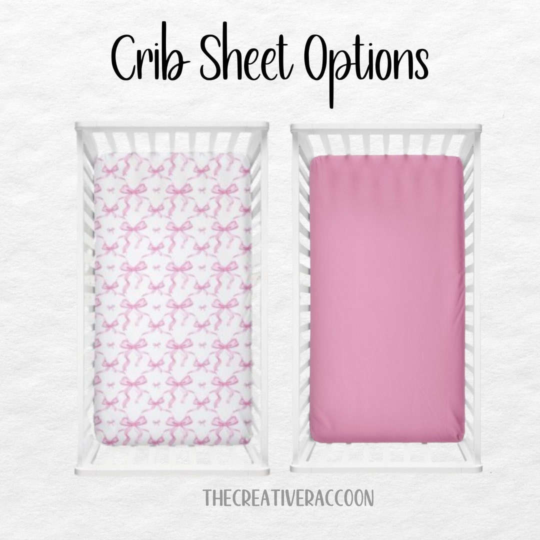 Pink Crib Sheets Coquette Crib Sheet Fitted Crib Sheets New Baby Gift ...