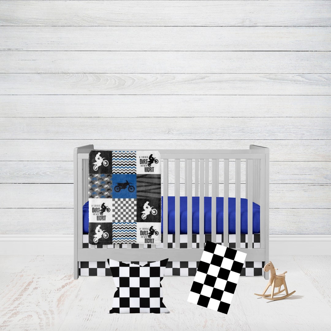 Motocross Crib Bedding Set 5-piece, Boy Crib Bedding Set, Motocross ...