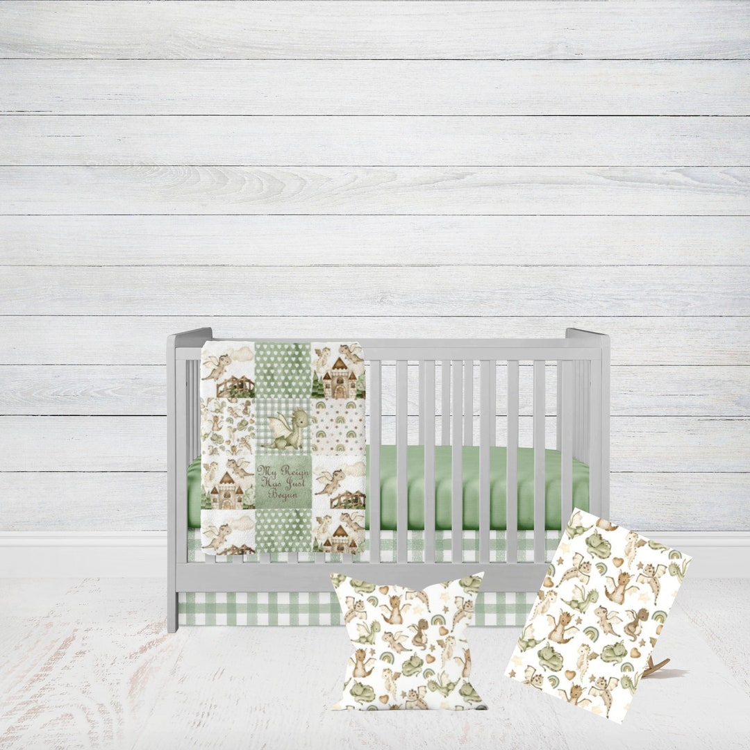 Dragon Crib Bedding, 5-piece Set, Baby Boy Nursery Bedding, Dragon Crib ...