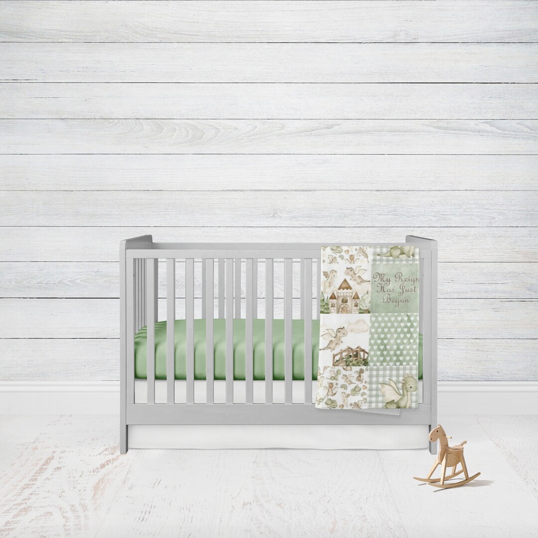 Dragon Crib Bedding 2-piece Set, Baby Boy Nursery Bedding, Dragon Crib ...