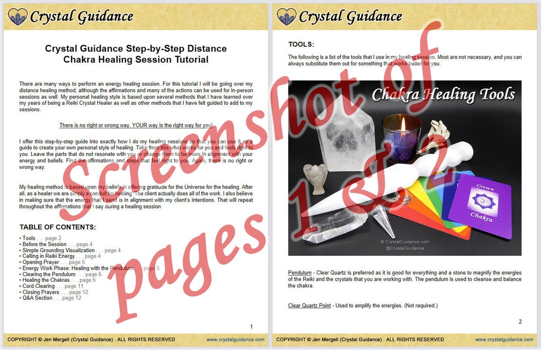 DOWNLOAD: Distance Reiki Chakra Healing Step-by-step Tutorial PDF - Etsy