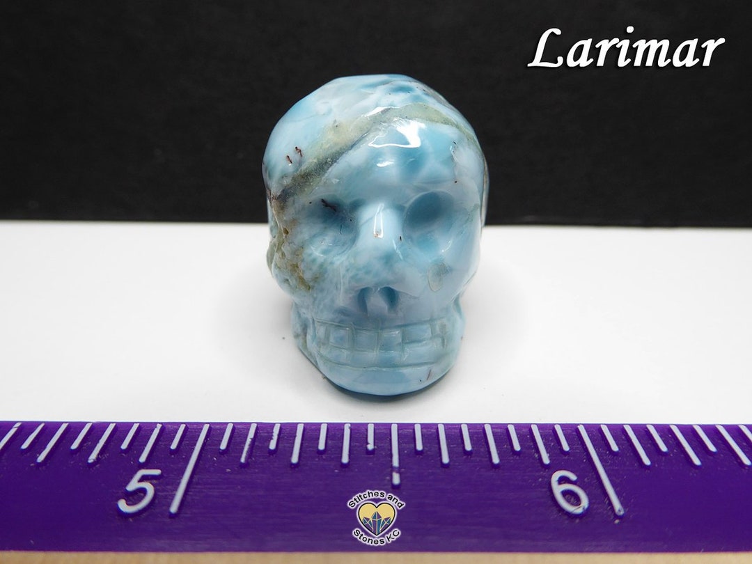 Larimar Carved Crystal Skull [FREE US SHIPPING] - Etsy