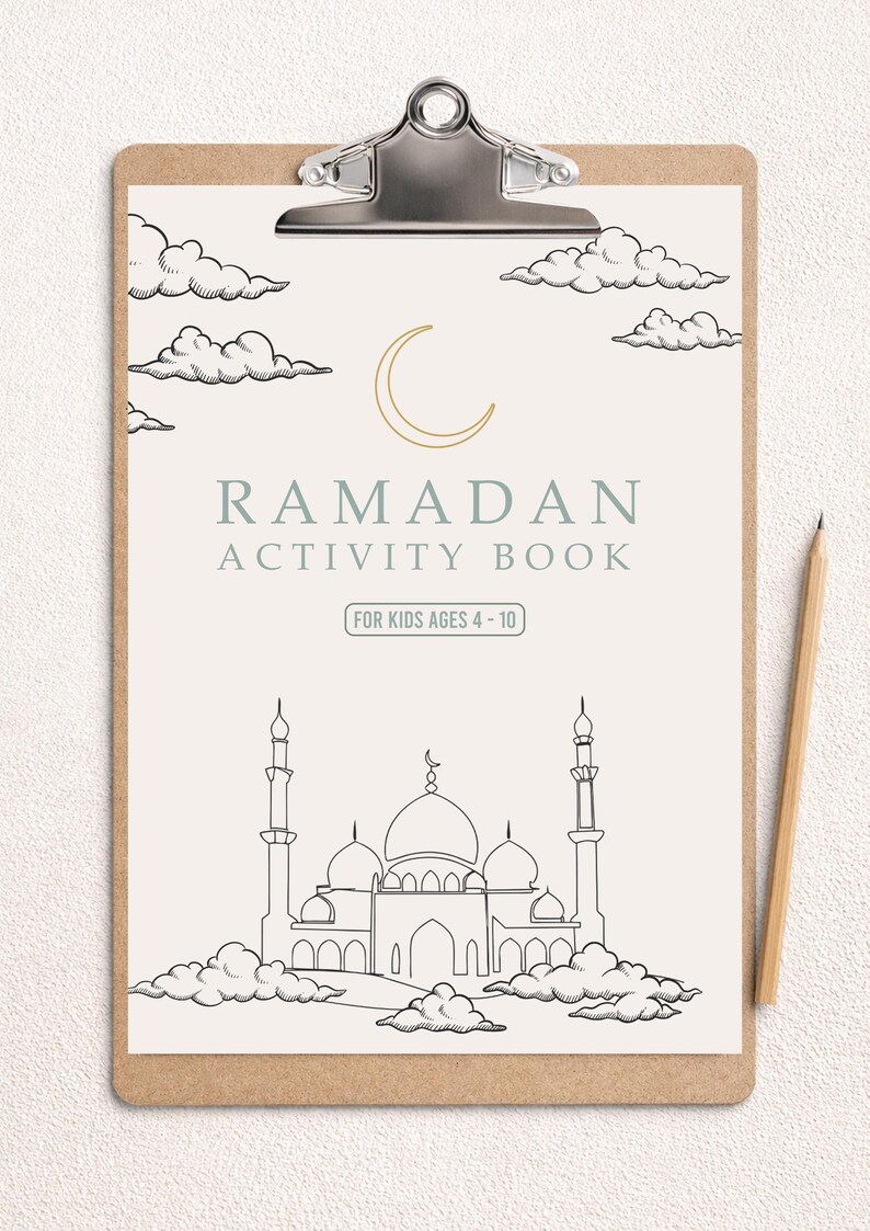 Ramadan Activity Book for Kids Ages 4-10 | Islamic Printable Workbook ...