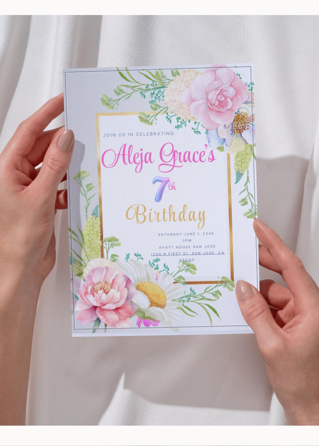 Digital Invitation Templates Spring/summer Floral Design - Etsy