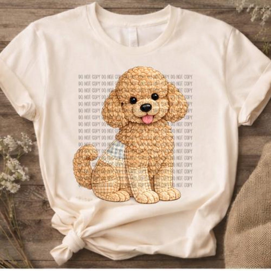 Apricot Poodle PNG | Quilted Dog Shirt Design (instant Download) - Etsy