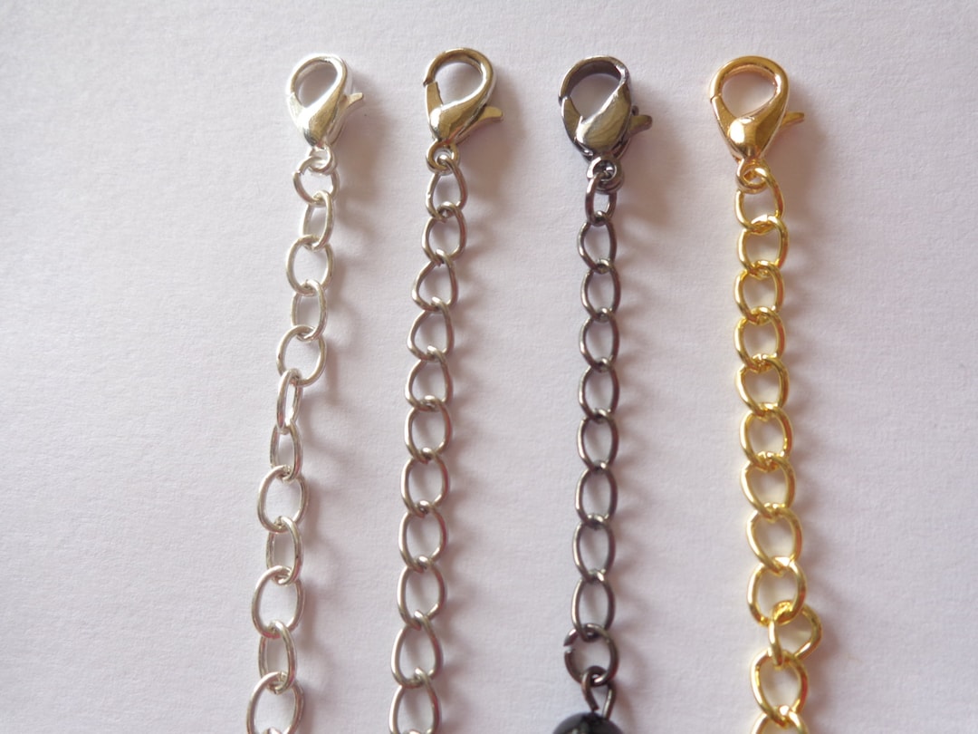 1.00 Extension Chains, Silver, Gold, Black, Extension Chains, Chain ...