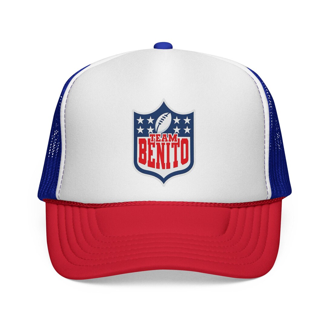 Team Benito Shield Logo Trucker Cap | Patriotic Football Mesh Hat - Etsy