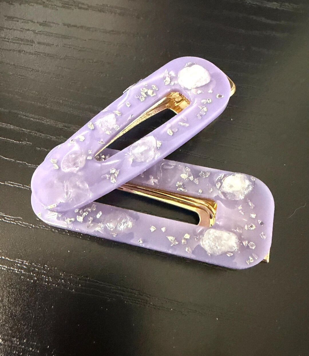 Purple Quartz Hair Clips - Set - Etsy