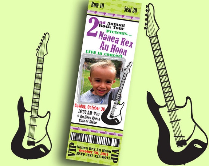 Concert Ticket Birthday Party Invitation - Etsy