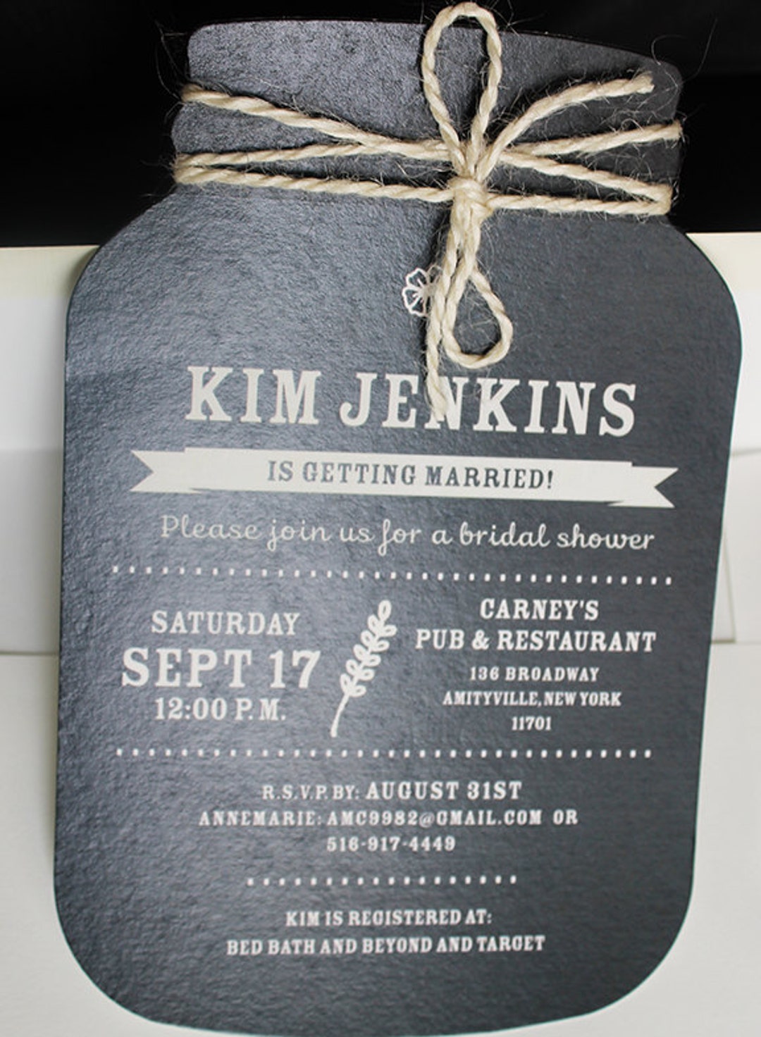 Mason Jar Invitation Mason Jar Bridal Shower Diecut Mason Jar Bridal ...