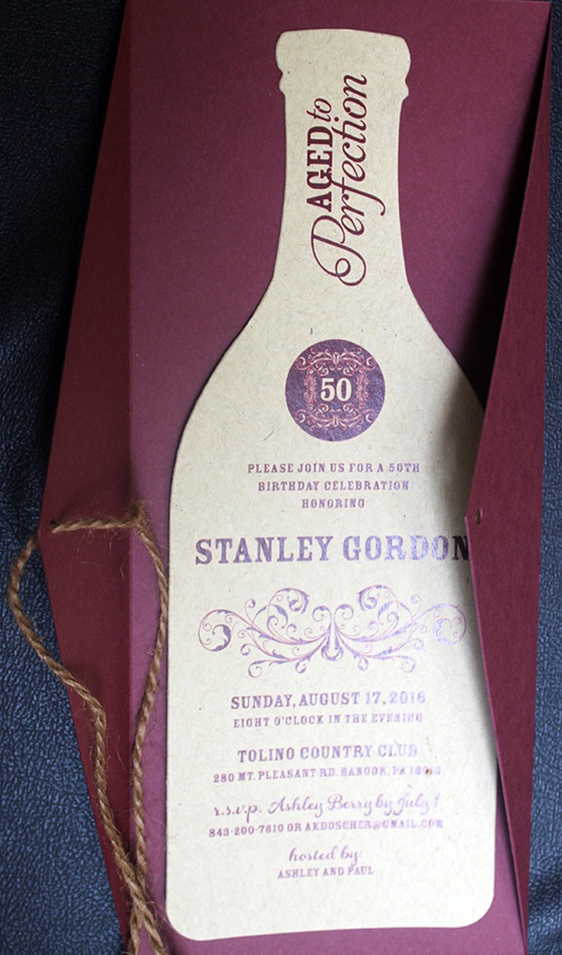 Wine Bottle Invitation Wine Invitation Wine Themed - Etsy