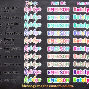 Personalized Name Stickers, Water Resistant Vinyl Glossy - Etsy