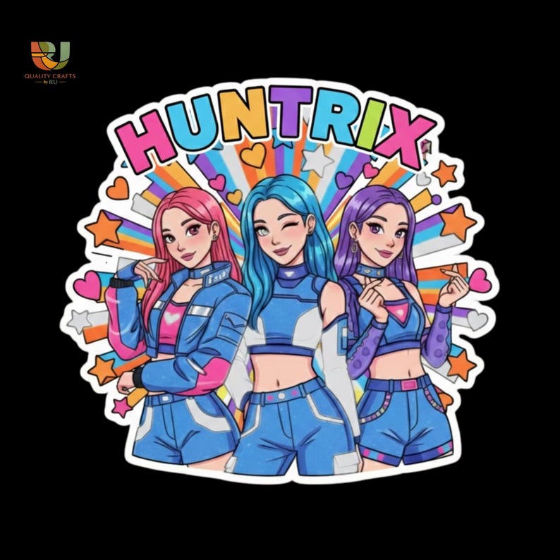 Kpop Huntrix Anime Clipart, Saja Girls Sublimation Design (digital ...