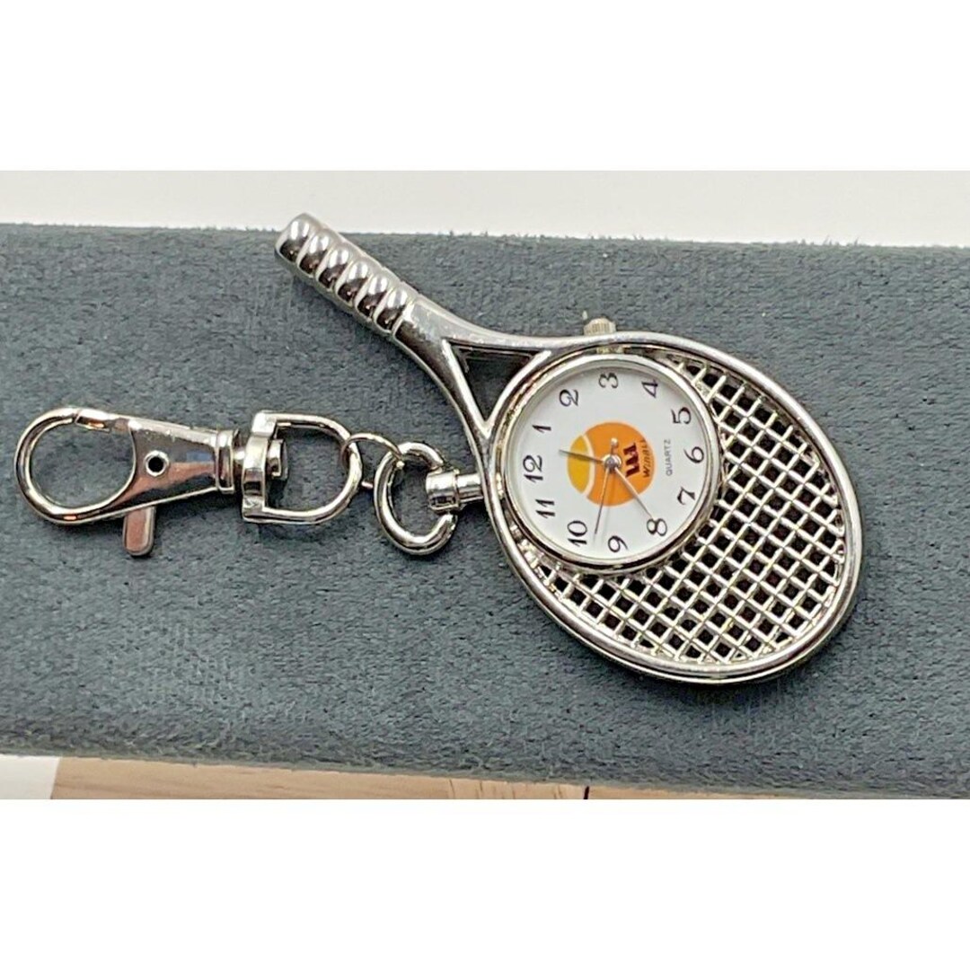 Winball Tennis Racket Pendant Watch Silver Tone Clip-on Quartz - Etsy