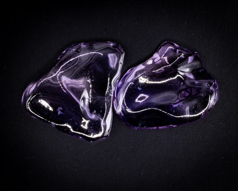 Unheated Purple Sapphire Pair, 3.08ct Sri Lankan Loose Gemstones ...