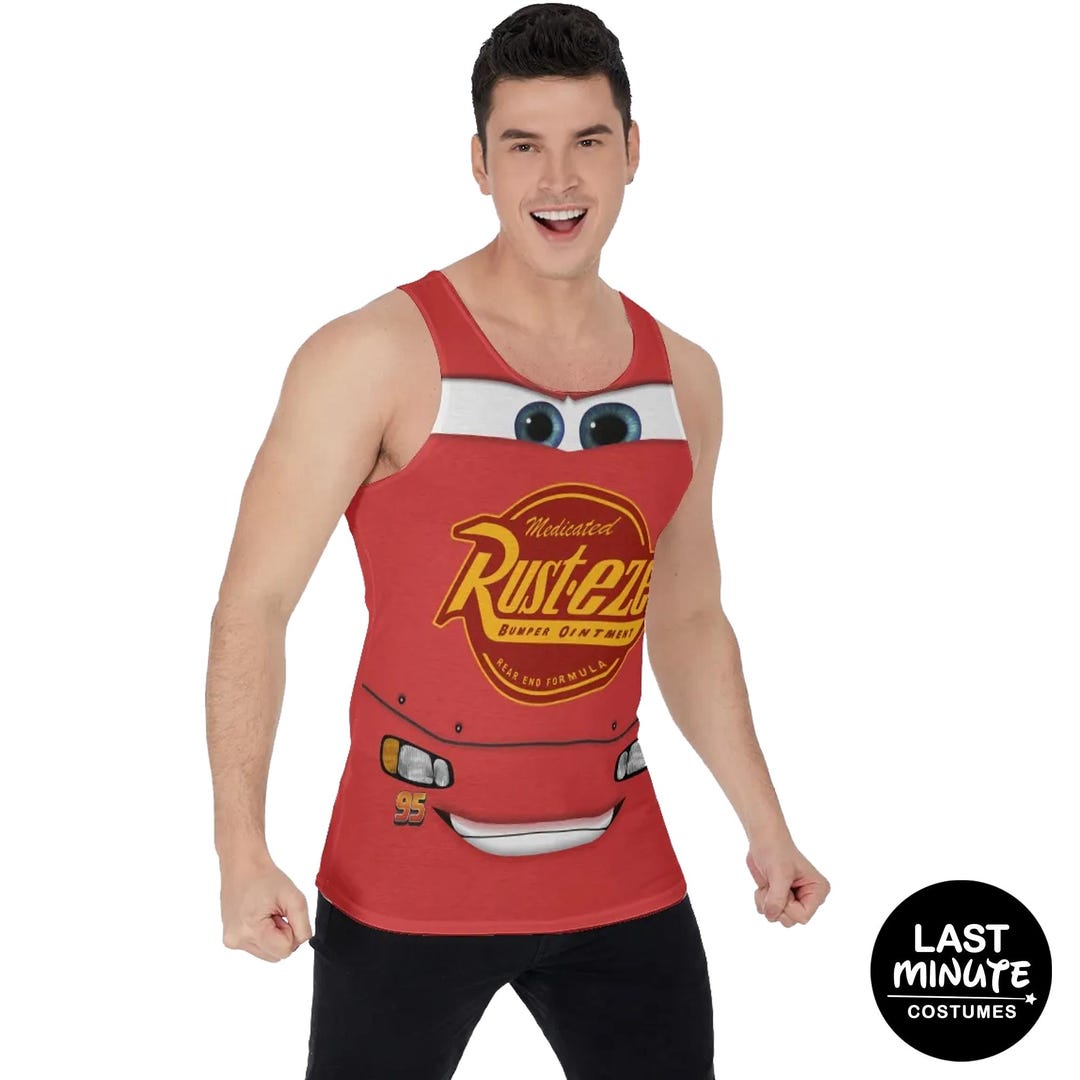 Lightning Mcqueen Tank Top, Pixar Cars Unisex Cosplay, Disney Running ...