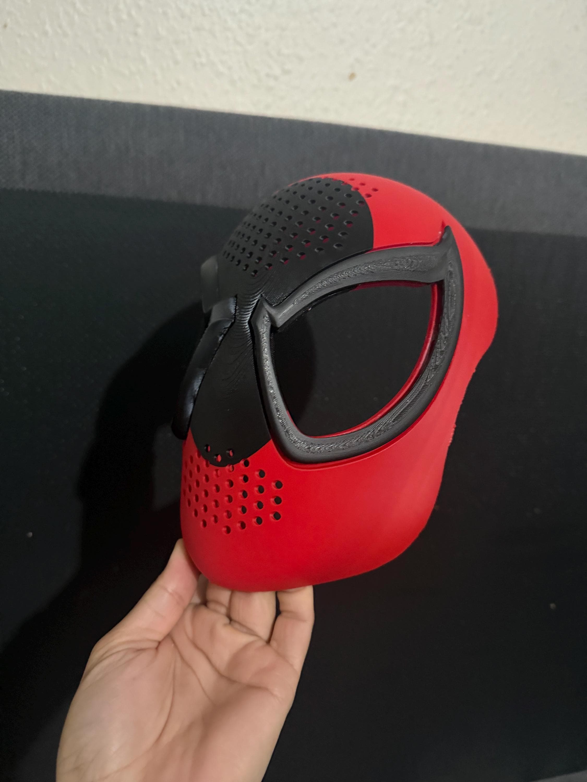 3D Printed Spider-man Face Shell With Breathable Air Holes | Cosplay ...