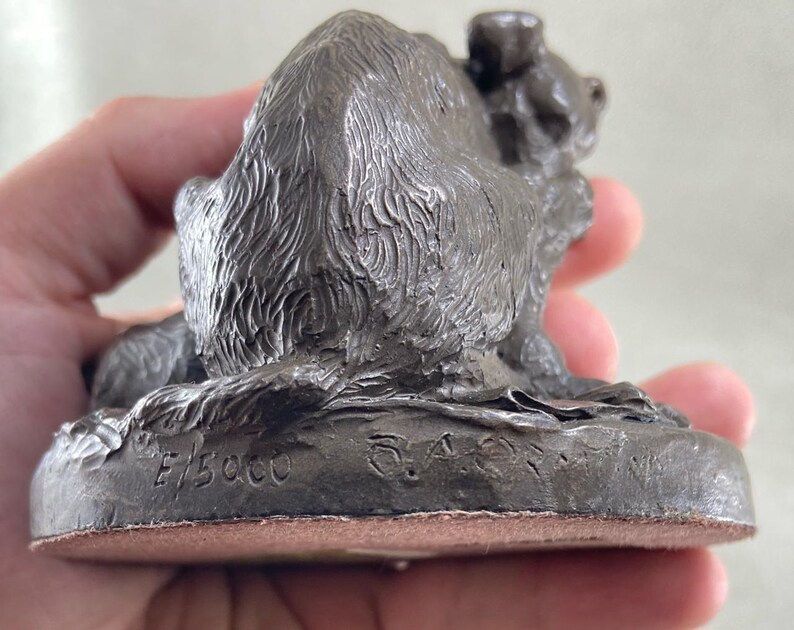 Genesis Fine Arts Ireland Cold Cast Bronze Dog & Puppies Ltd Ed E/5000 ...