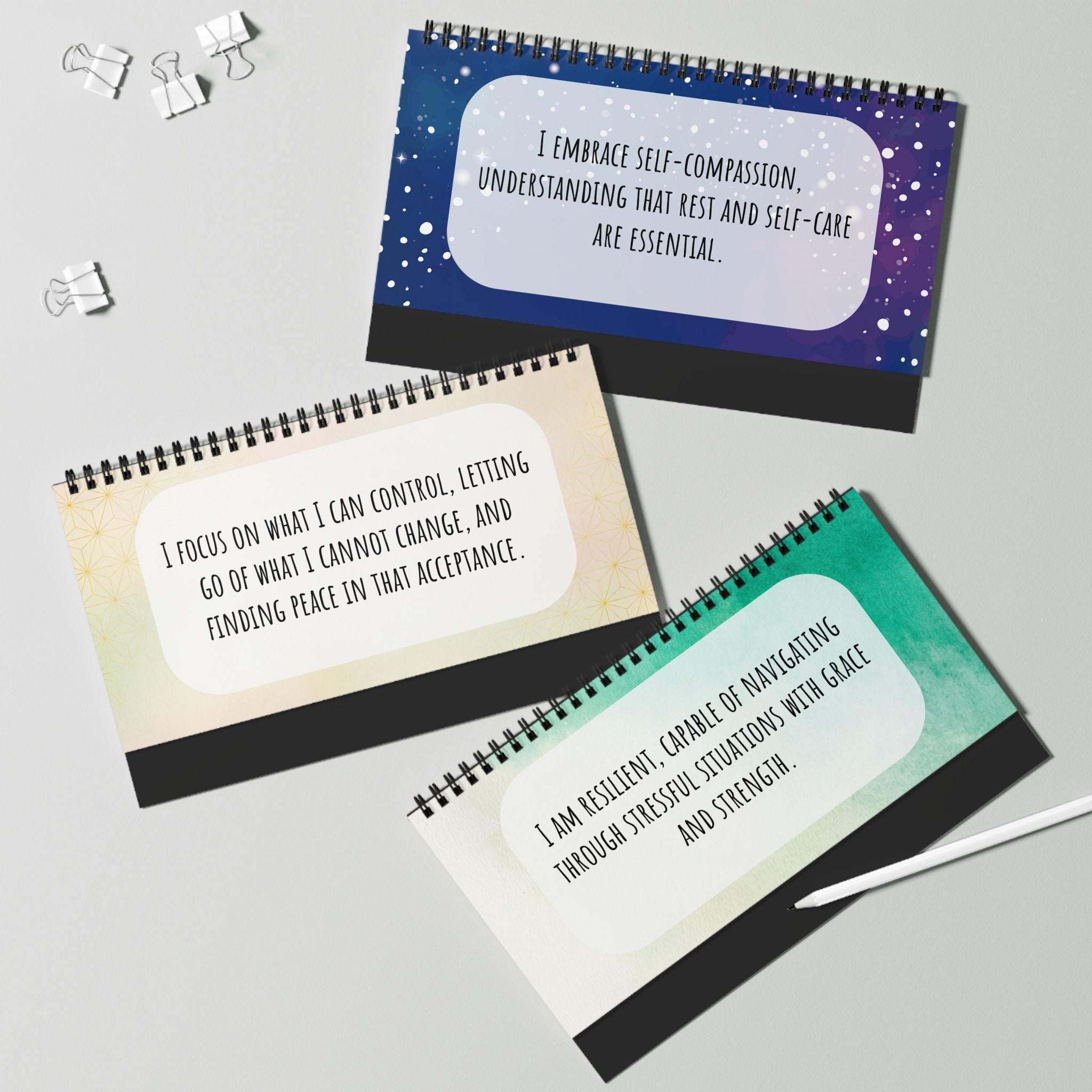 12 Affirmations for Those With High Stress Levels - Flip Book for Daily ...