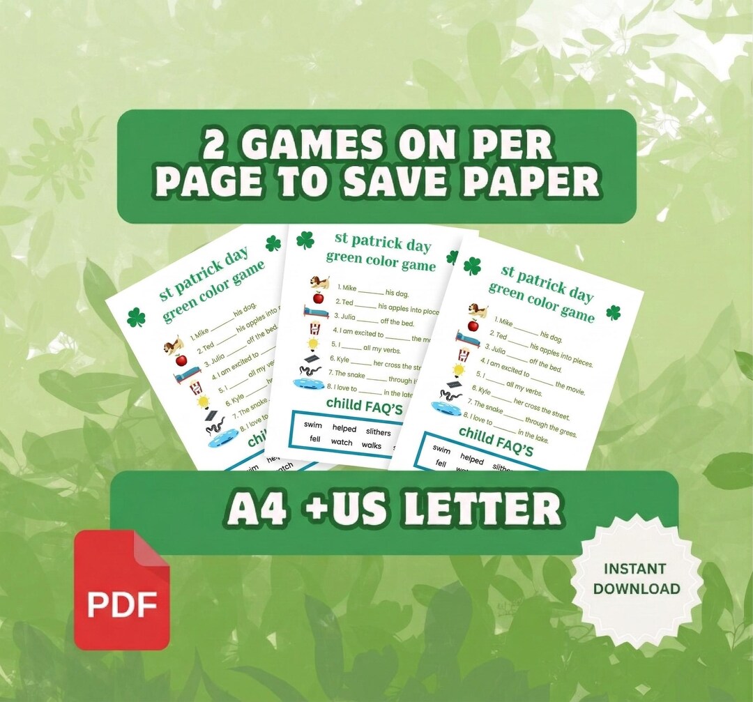 St Patrick’s Day Trivia Game Printable, Green Trivia Quiz With Answer ...