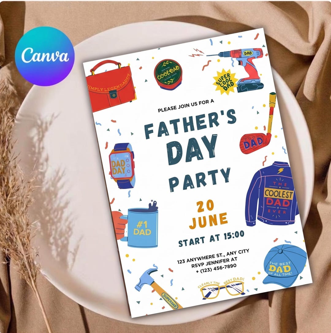Father’s Day BBQ 2026 Invitation Template, Grillin' Chillin' Cookout ...
