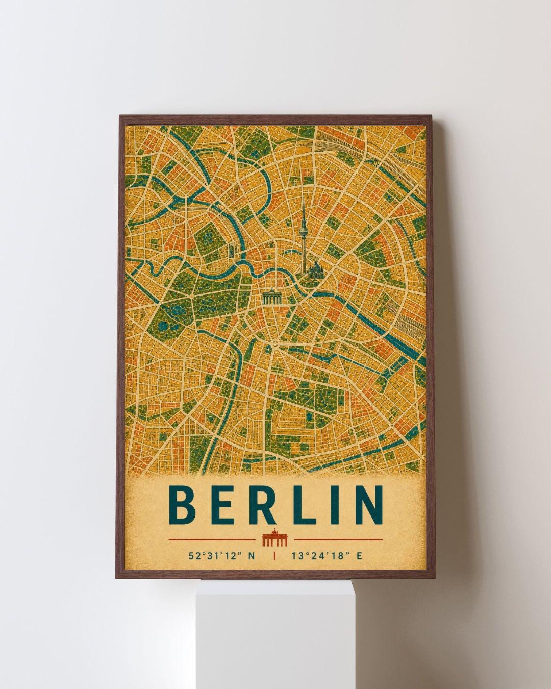 Berlin City Map Poster, Germany Wall Art, Printable Decor - Etsy UK