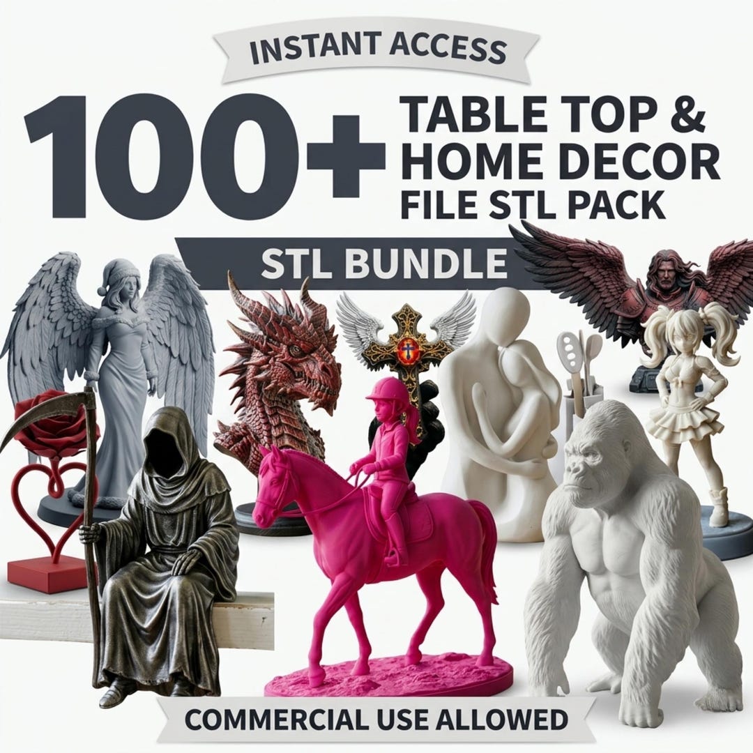 100+ Home Decor STL Pack, Tabletop STL Bundle, 3D Print Decor Stl Files ...