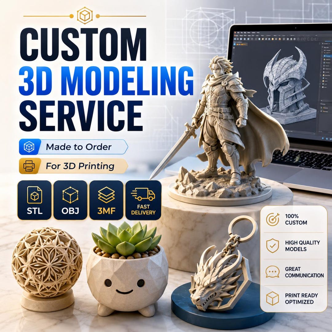 Custom 3D STL Design Services | Personalized 3D Model STL | Custom 3D ...