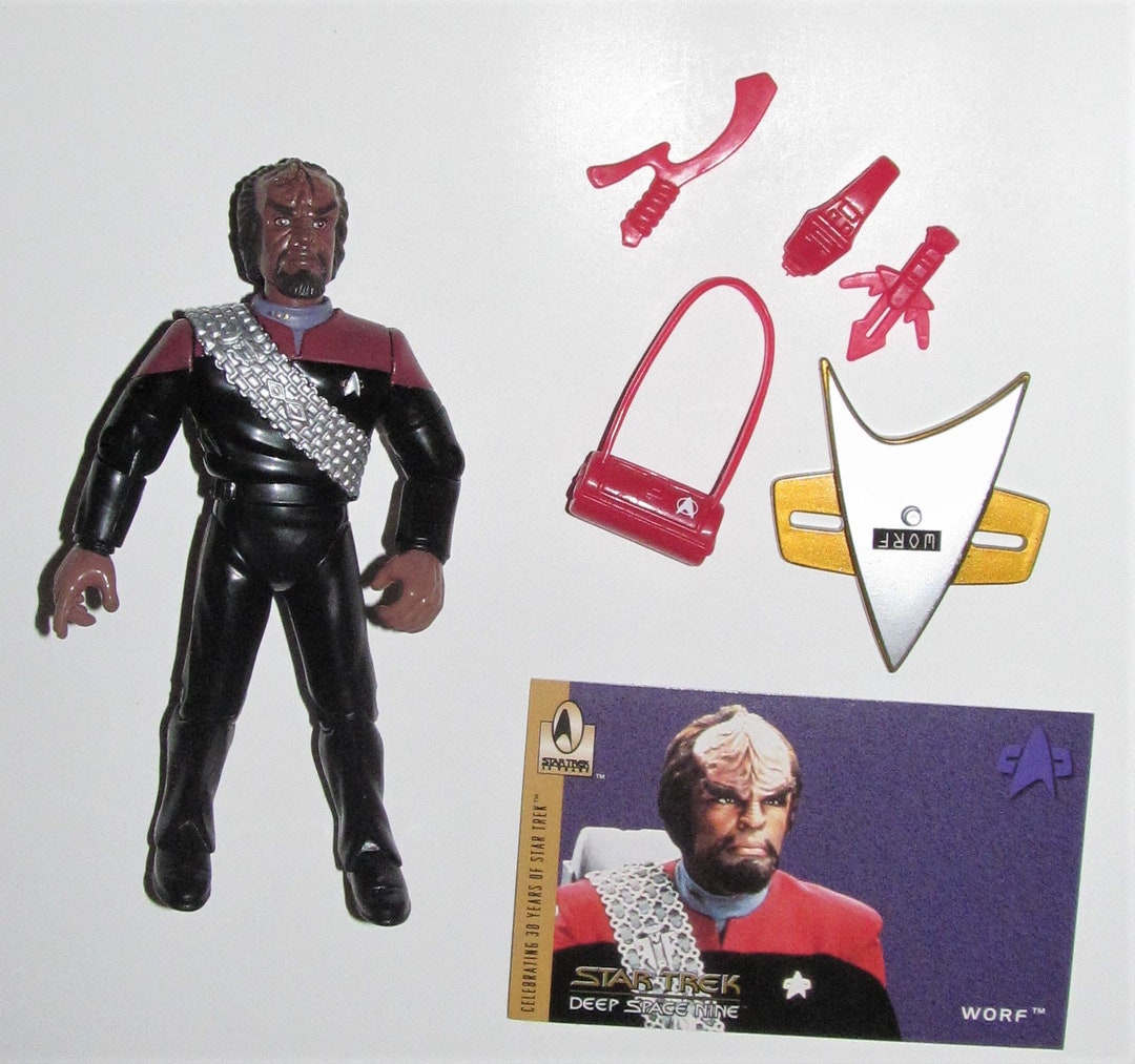 Star Trek Deep Space Nine Worf Action Figure Playmates Out Of Etsy