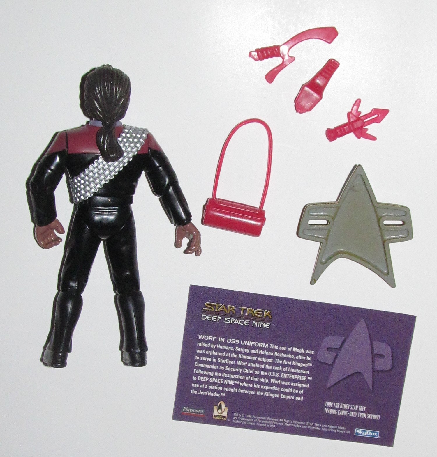 Star Trek Deep Space Nine Worf Action Figure Playmates Out Of Etsy