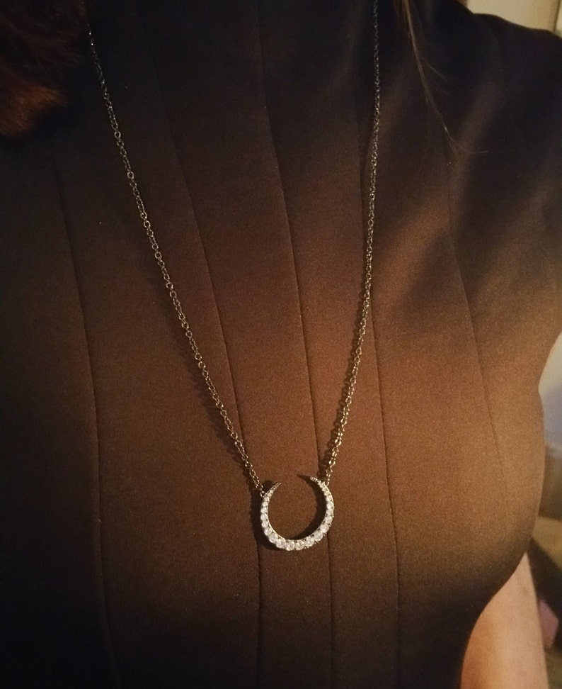 Gothic Jewelry Moon Jewelry Moon Necklace Crescent Moon - Etsy