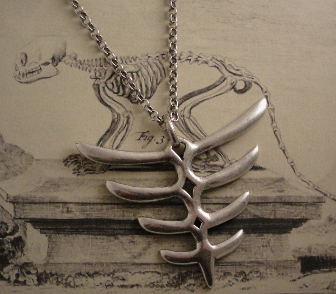 Sale 50% Off! Gothic Jewelry, Rib Pendant, Rib Necklace, Gothic ...
