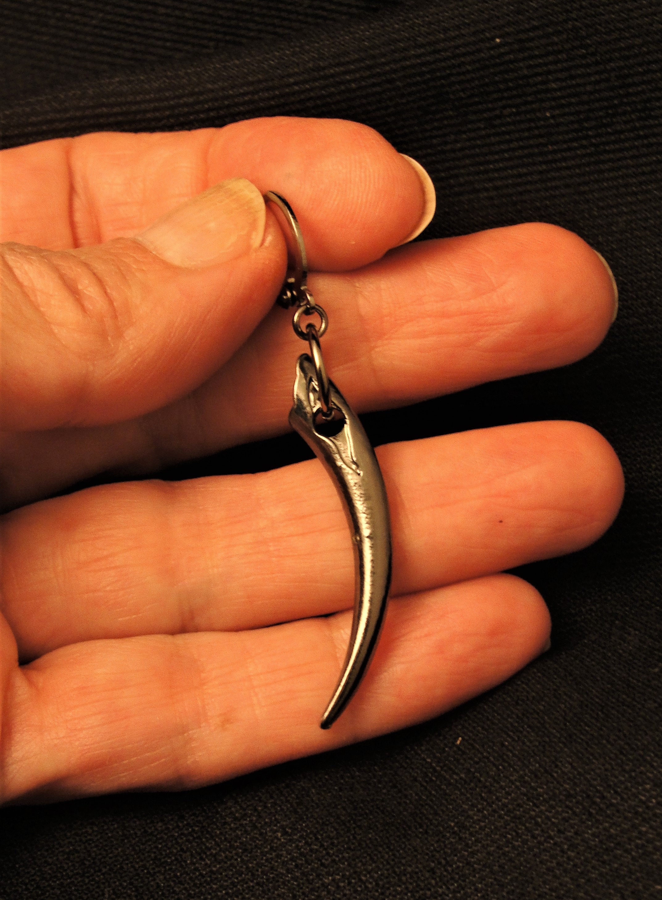 Gothic Jewelry Single Fang Earring Fang Drop Earring Hoop | Etsy