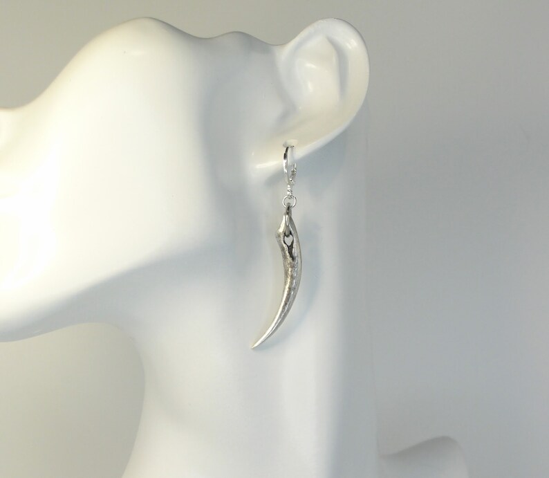 Gothic Jewelry Single Fang Earring Fang Drop Earring Hoop - Etsy
