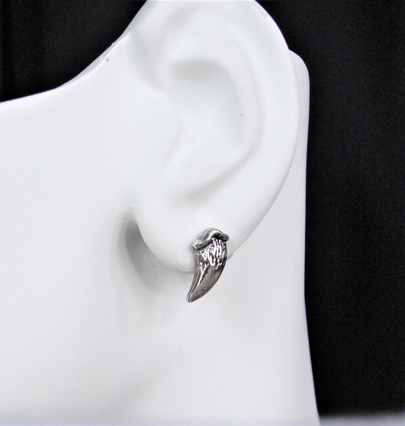 Single Fang Stud Fang Earring Stud Earring Silver Fang | Etsy