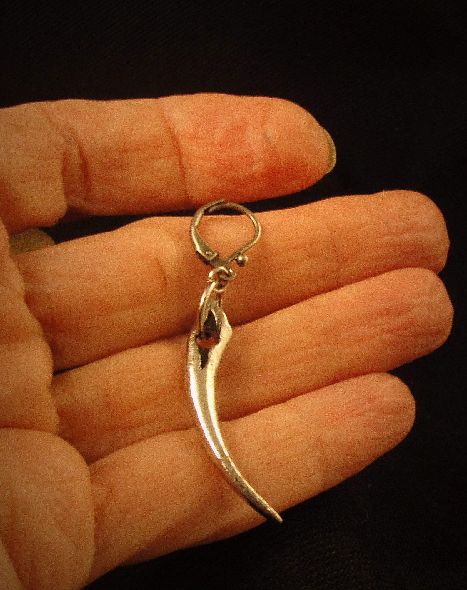 Gothic Jewelry Single Fang Earring Fang Drop Earring Fang | Etsy