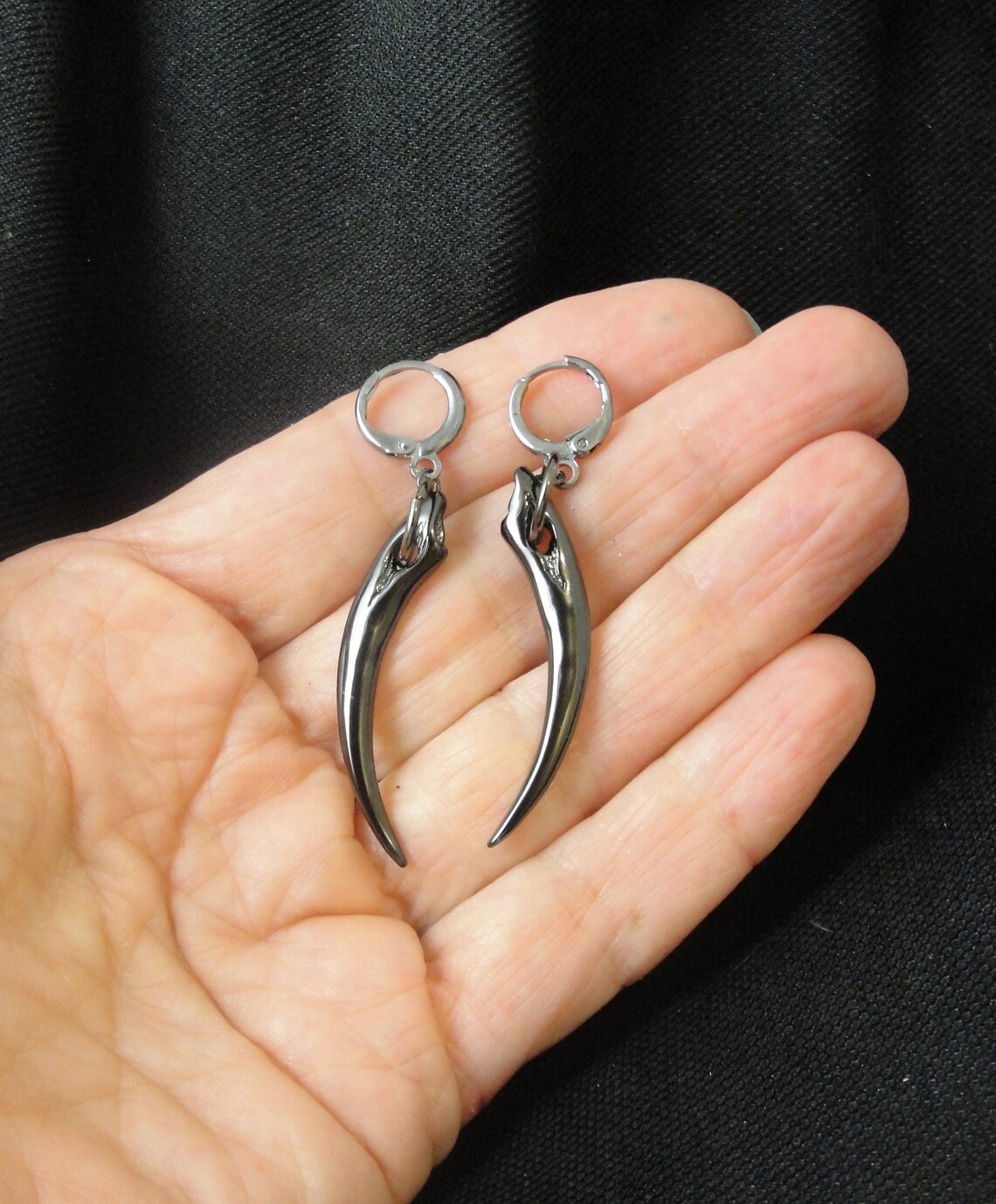 Gothic Jewelry Fang Earrings Fang Drop Earrings Hoop - Etsy