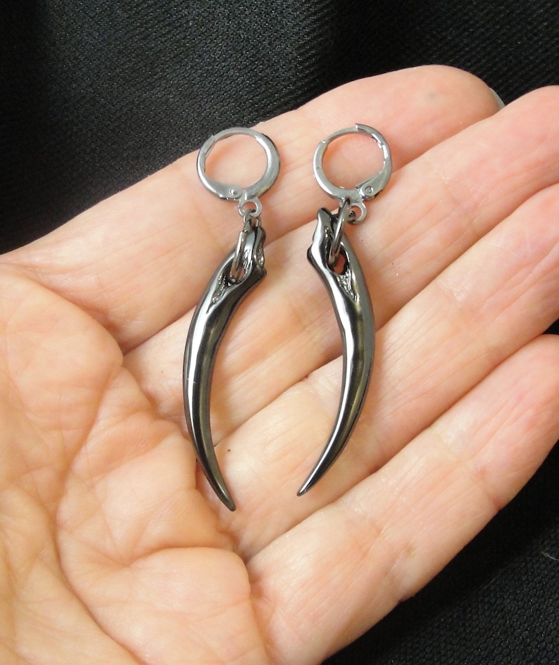 Gothic Jewelry Fang Earrings Fang Drop Earrings Hoop - Etsy