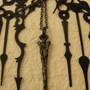 Gothic Jewelry, Dark Fashion, Clock Hands, Gothic Necklace, Goth ...